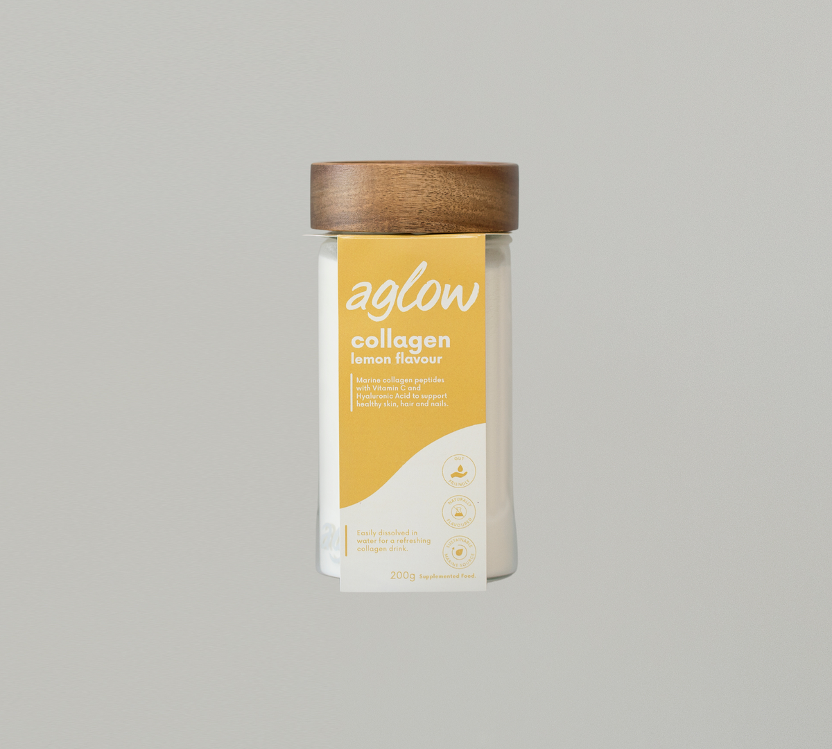 Shop NZ-Made Lemon Marine Collagen with Hyaluronic Acid – Aglow